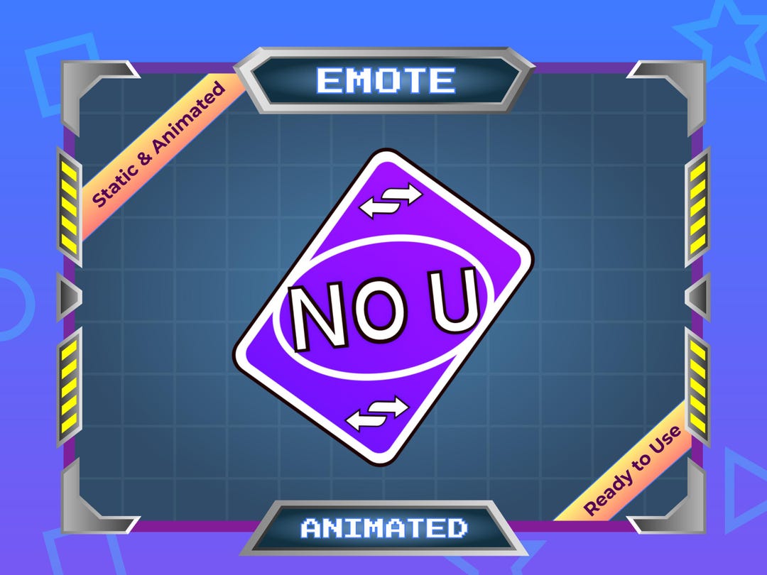 No U Card Animated Emote for Twitch/discord/kick (digital Download) - Etsy