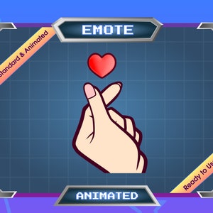Finger Heart Animated Emote for Twitch/discord (digital File) - Etsy