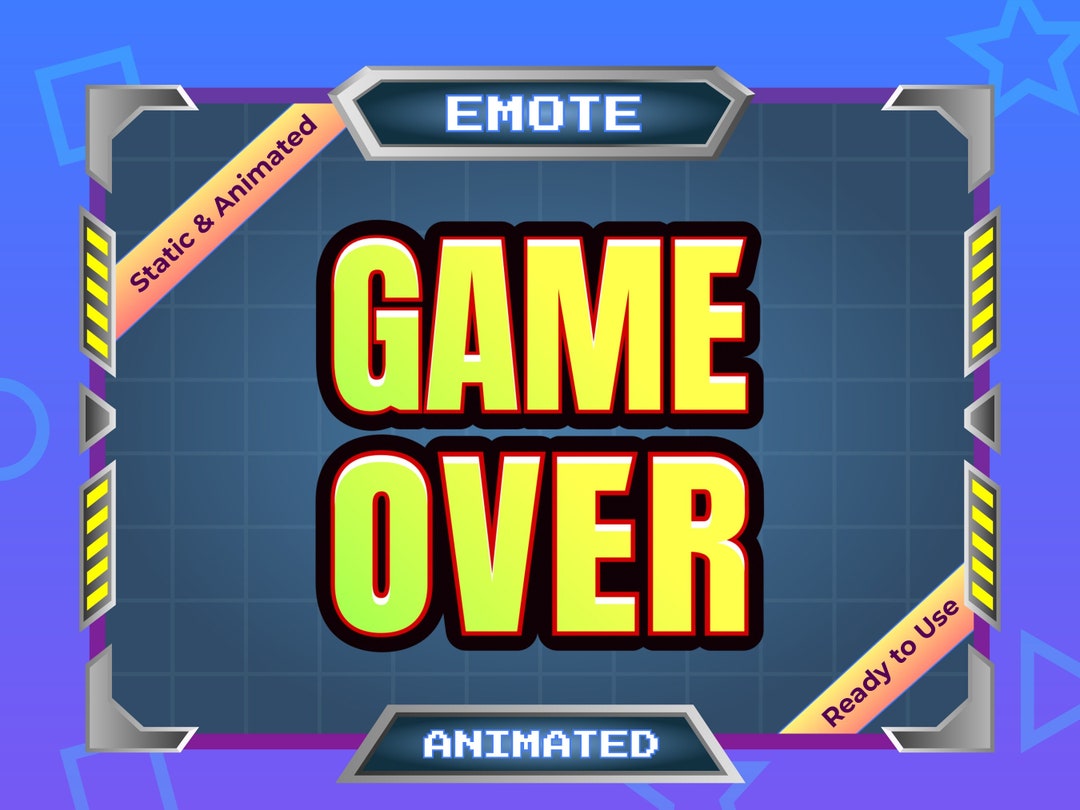 Game Over Animated Emote for Twitch & Discord (digital File) - Etsy