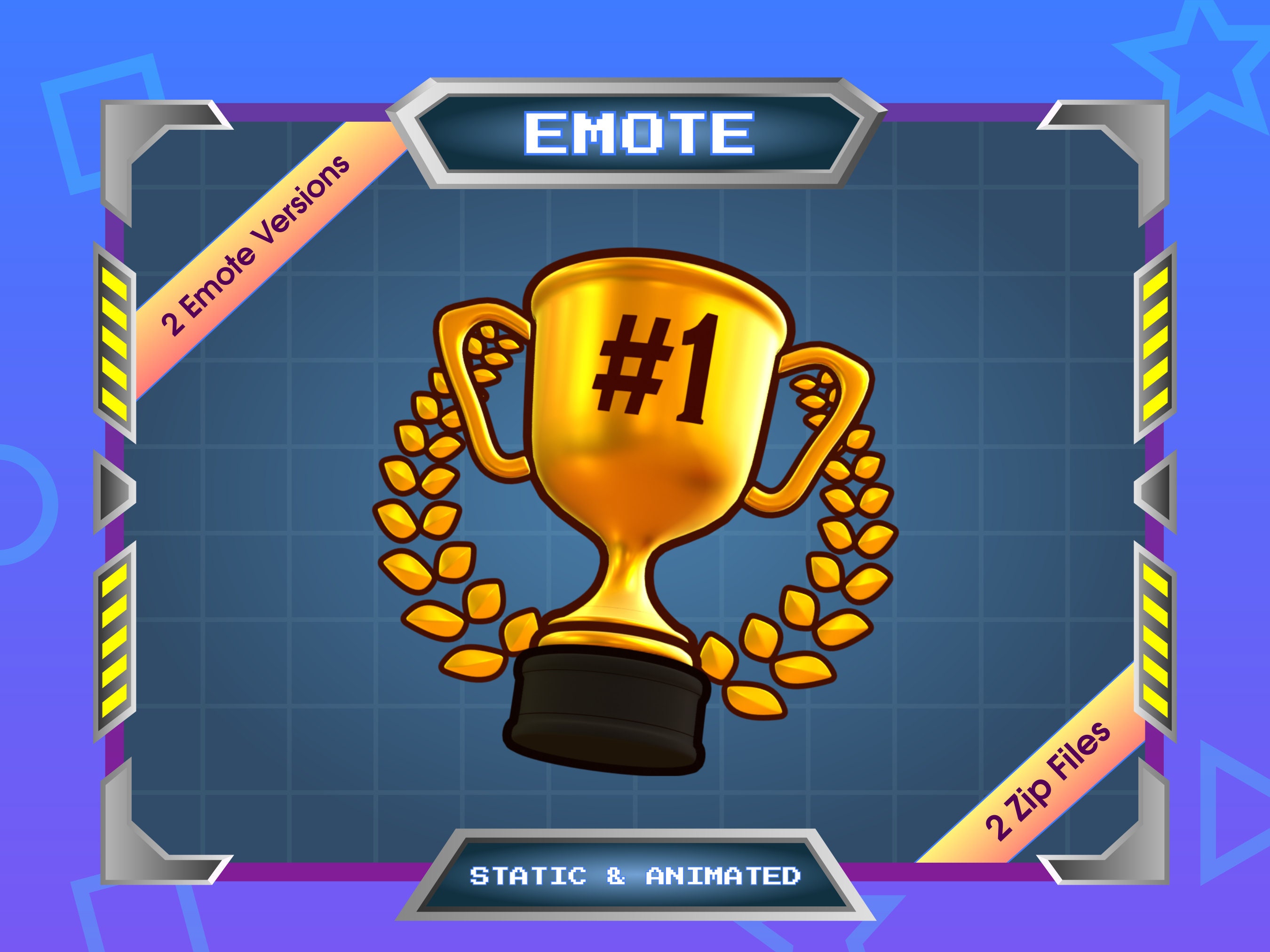 Animated Emote for Streamer Twitch Emote Discord Emote Golden Trophy - Etsy