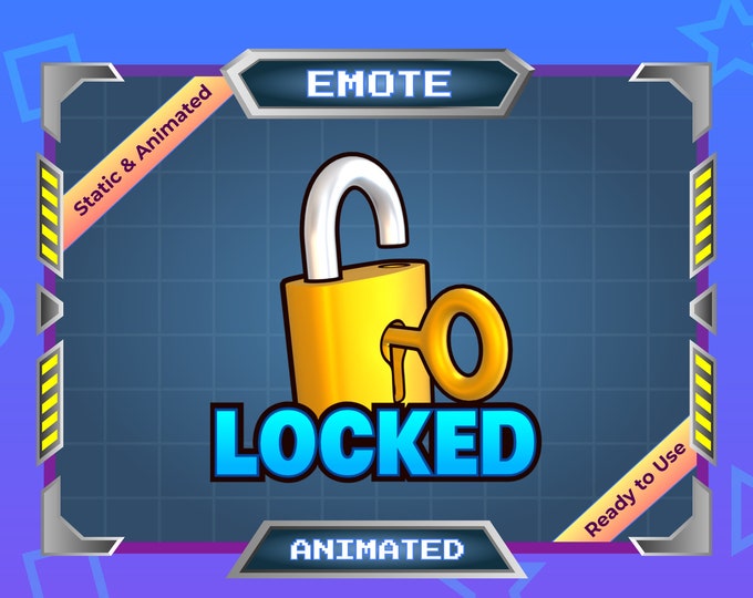 Twitch Lock in Emotes - Etsy