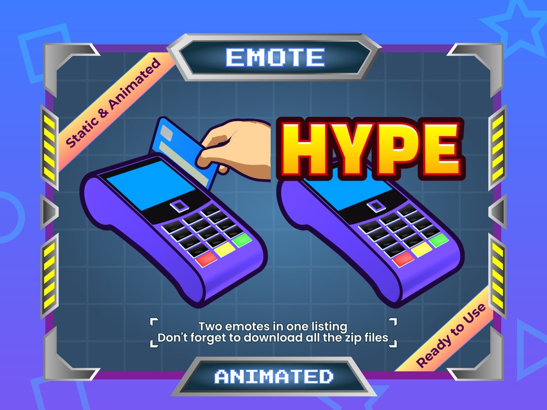 Hype Card Swipe Animated Emote for Twitch/discord (digital File) - Etsy