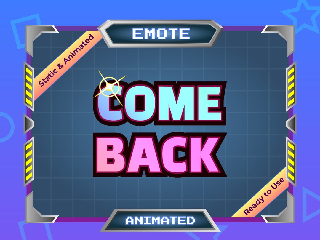 Come Back Animated Emote for Twitch & Discord (digital Download) - Etsy