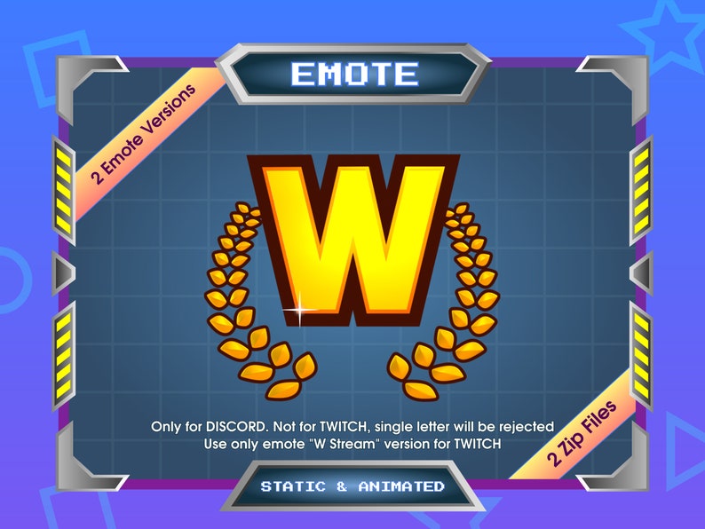 Golden W Stream Animated Emote for Twitch/discord (digital File) - Etsy