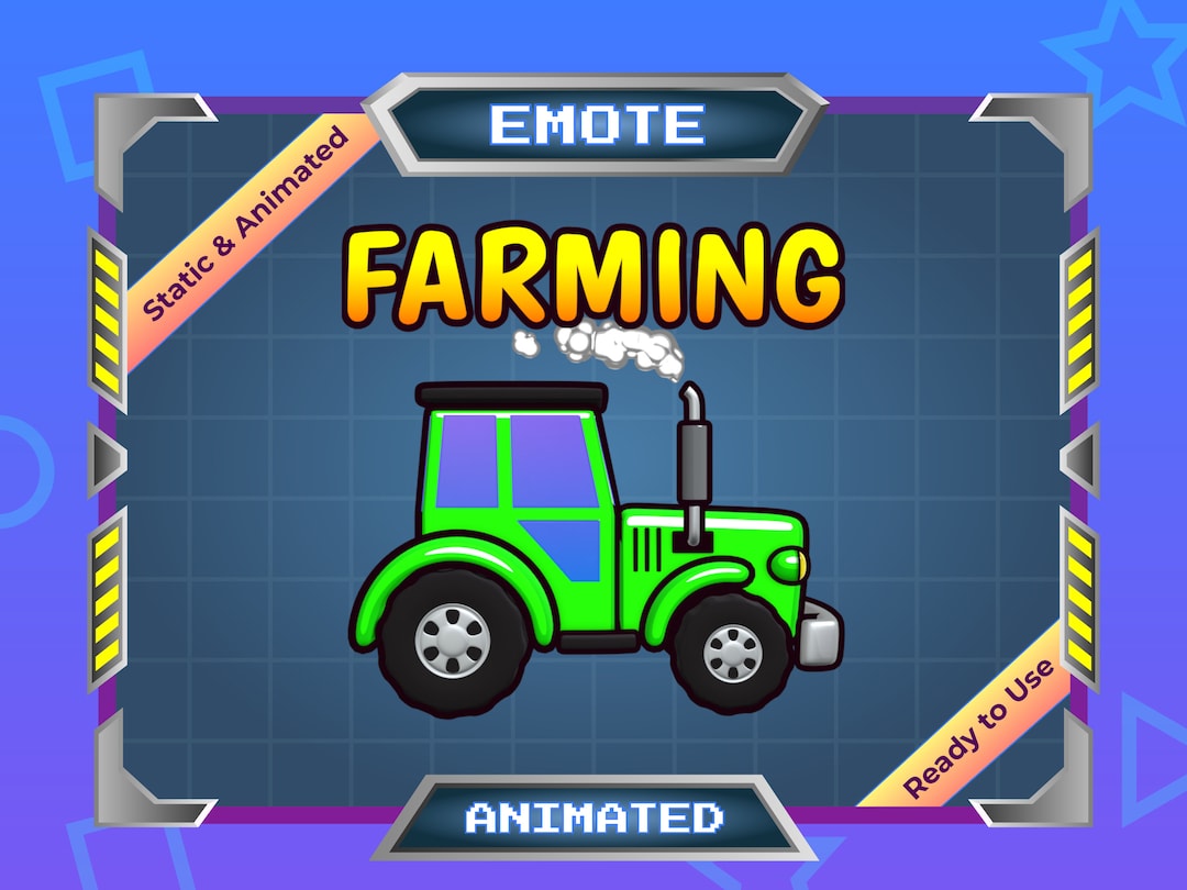 Farming Tractor Animated Emote for Twitch/discord Streamer (digital ...