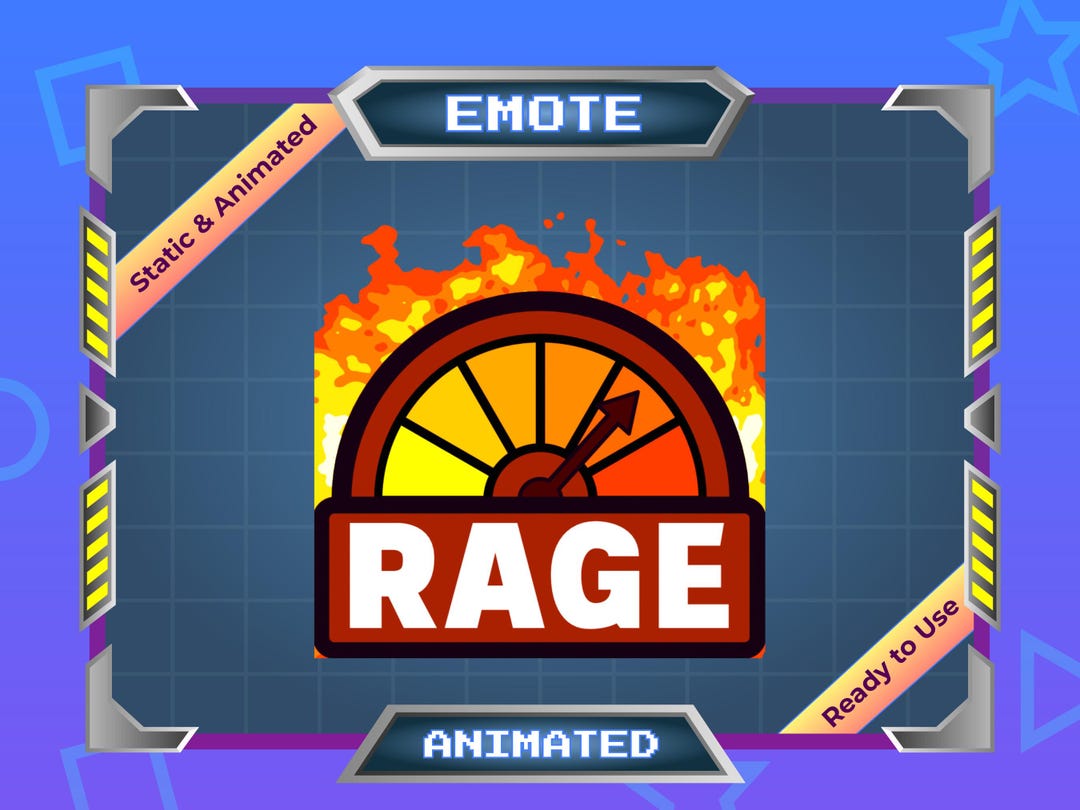 Rage Indicator Animated Emote for Twitch and Discord - Etsy