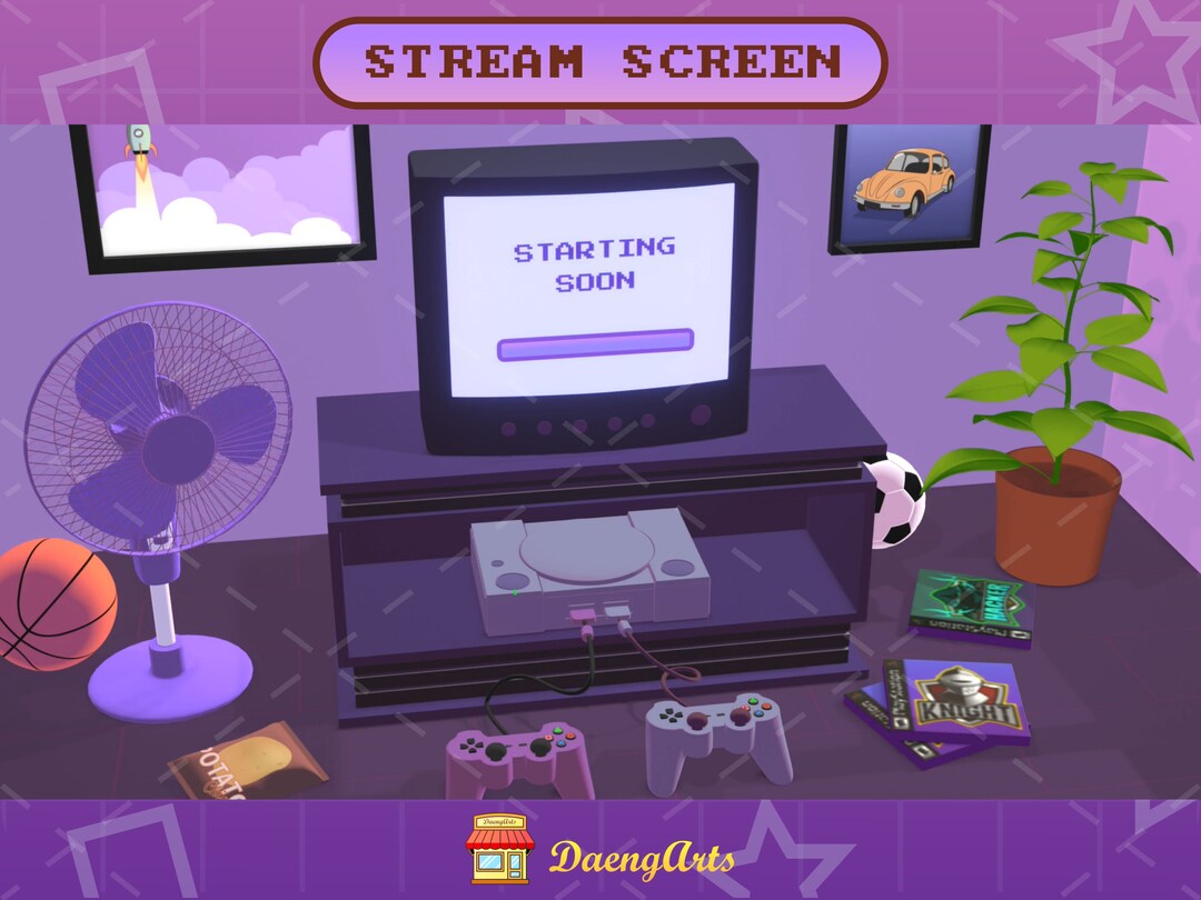 5x Animated Stream Screens | 90's Classic Retro Gaming Console | Cozy ...