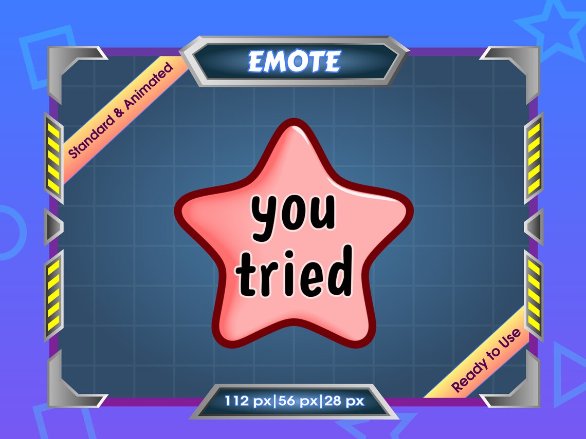 Animated Emote for Streamer Twitch Emote Discord Emote You Tried Pink ...