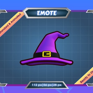 Animated Emote for Streamer - Twitch Emote - Discord Emote - Witch Hat ...