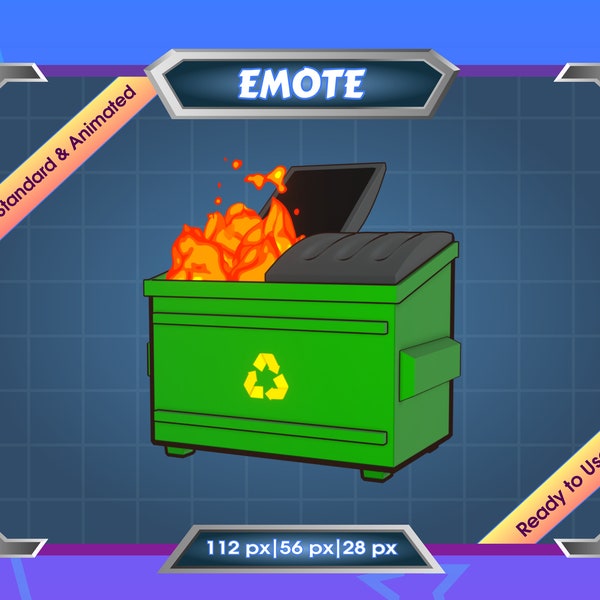 Dumpster Fire Animated Emote - Etsy
