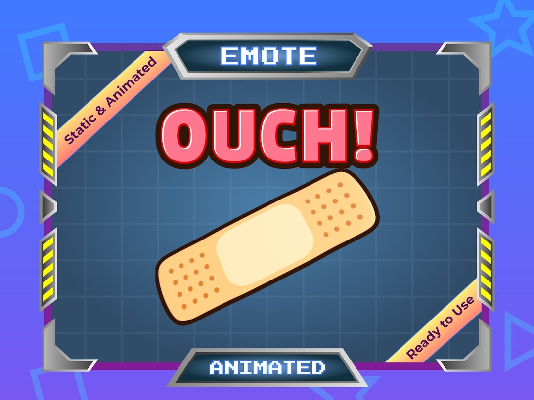 Ouch! - Animated Emote - Static Emote - Twitch Emote - Discord Emote - Etsy