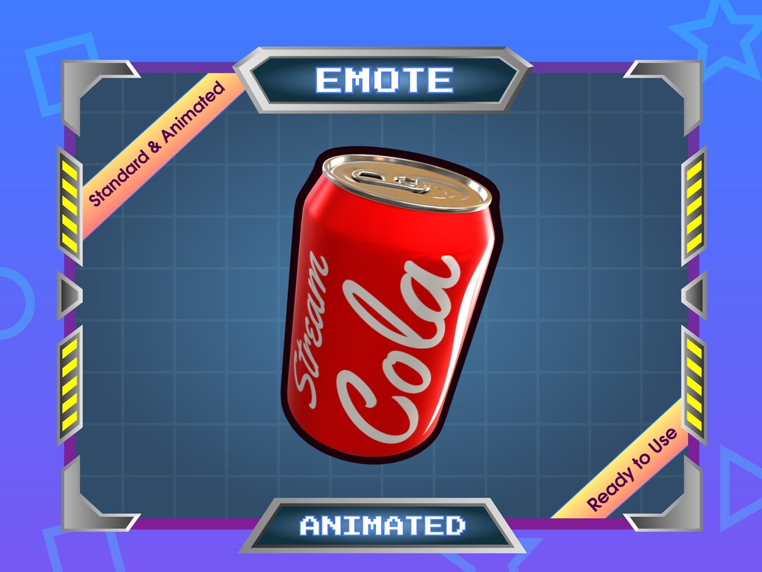 Animated Emote - Twitch Emote - Discord Emote - Stream Cola - Etsy