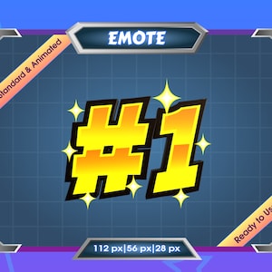 Number One Animated Emote for Twitch/discord (digital Download) - Etsy