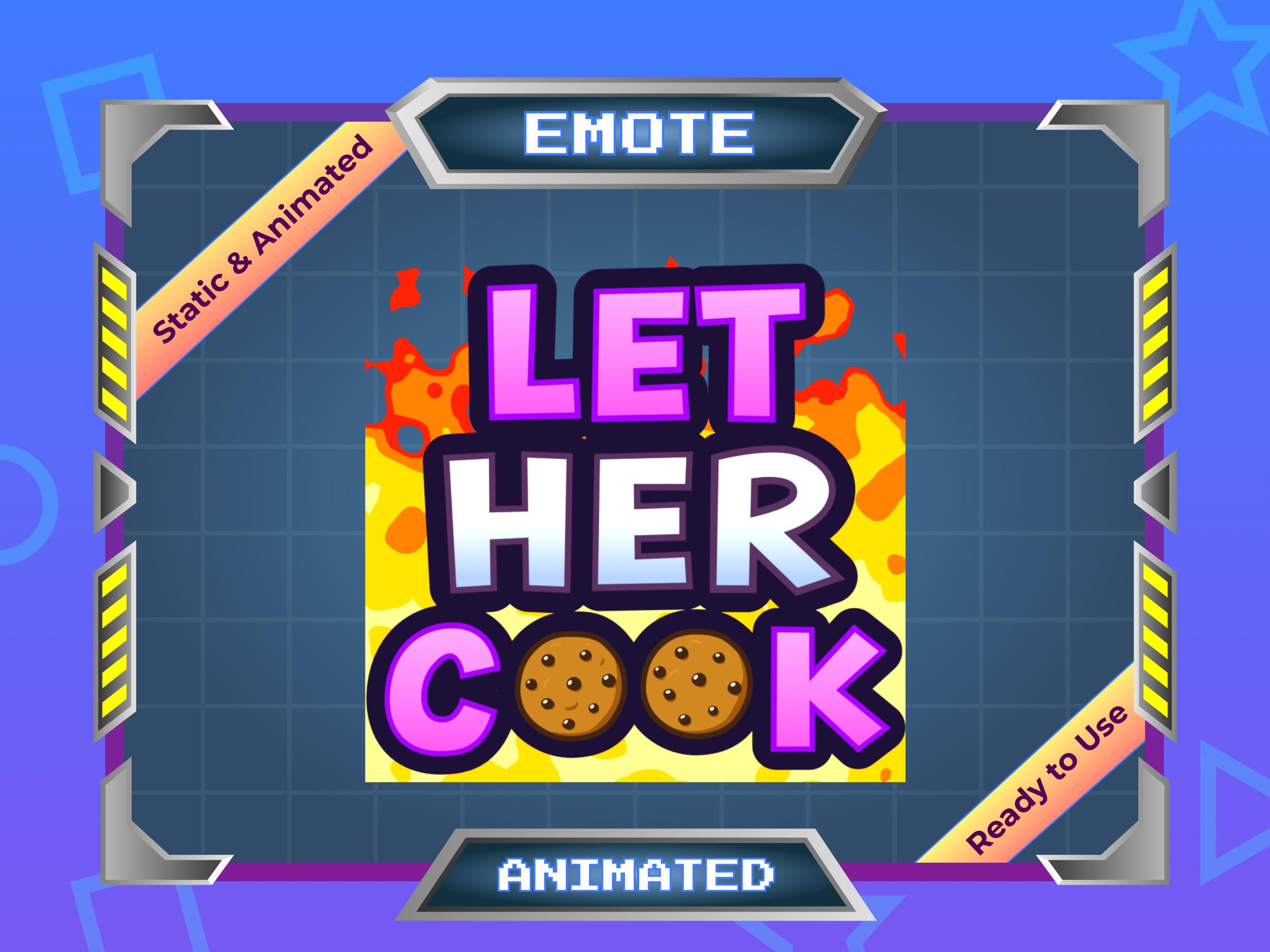 Let Her Cook Animated Emote for Twitch and Discord - Etsy