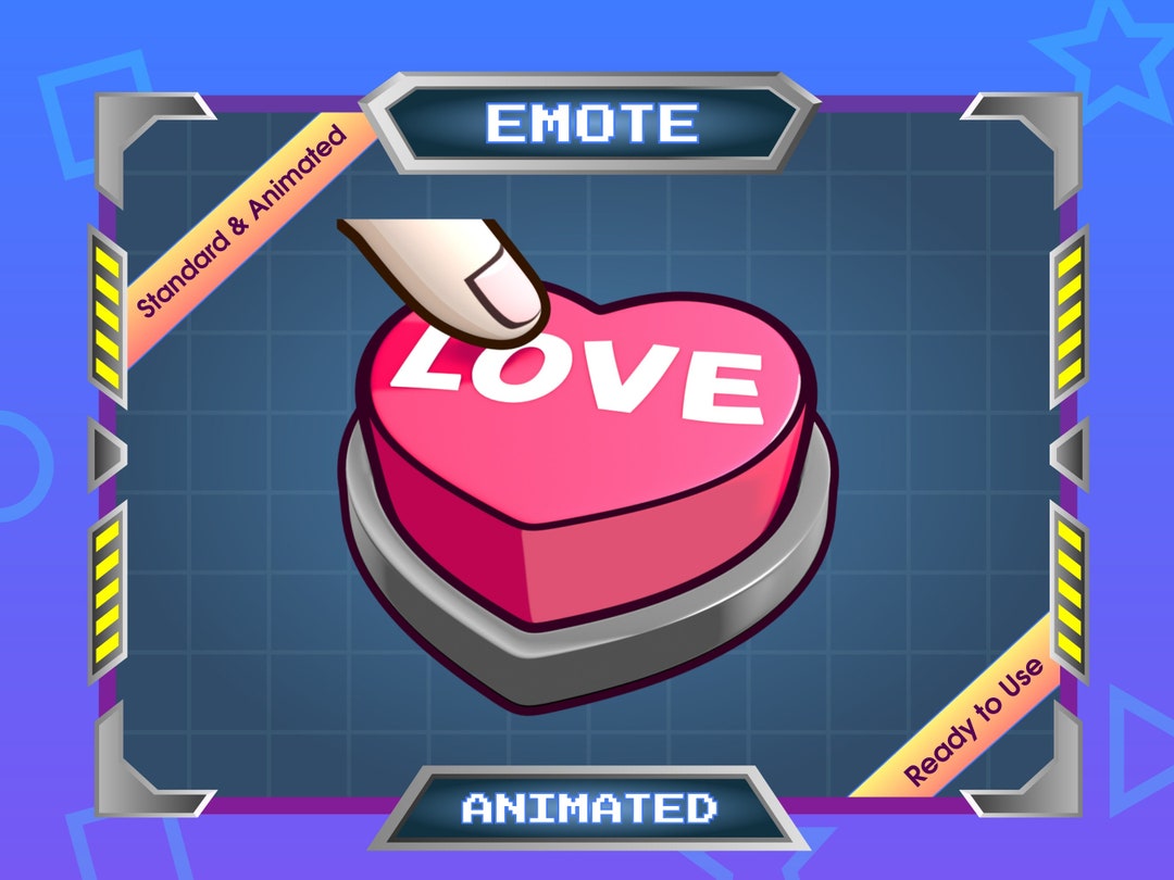 Animated Emote - Twitch Emote - Discord Emote - Pink Love Button - Etsy ...