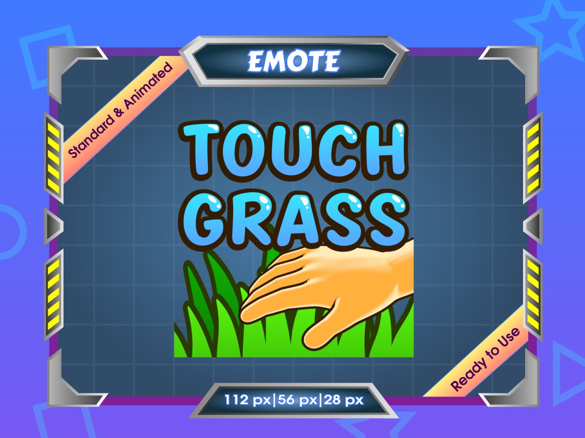 Touch Grass Animated Emote for Twitch/discord (digital Download) - Etsy