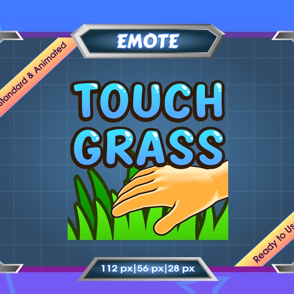 Touch Grass Twitch Emote - Etsy Australia