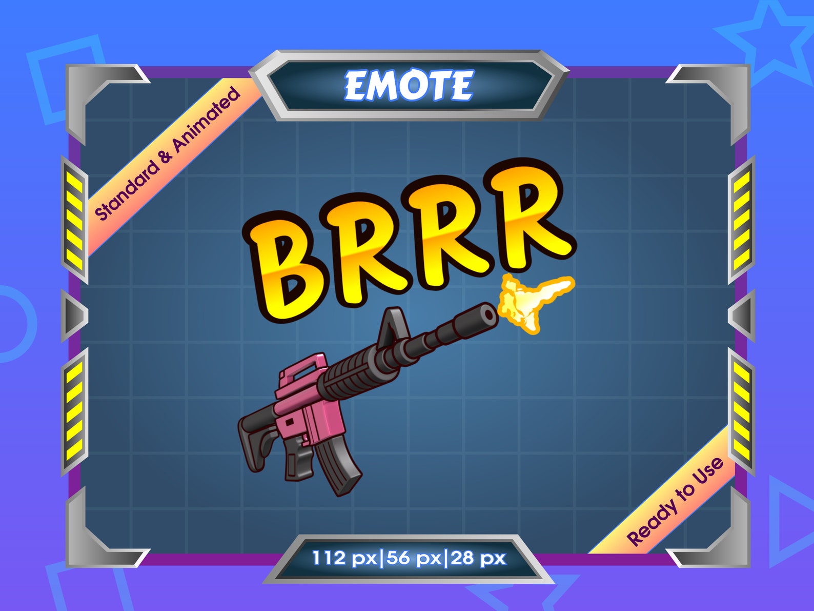 Emote for Streamer | Static Emote | Animated Emote | Twitch Emote | Discord Emote | BRRR | Gun ...