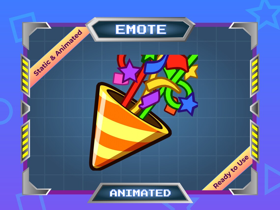 Animated Party Popper Emote for Twitch, Discord, Kick (digital File) - Etsy