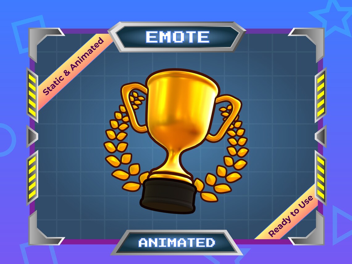 Animated Emote for Streamer Twitch Emote Discord Emote Golden Trophy - Etsy