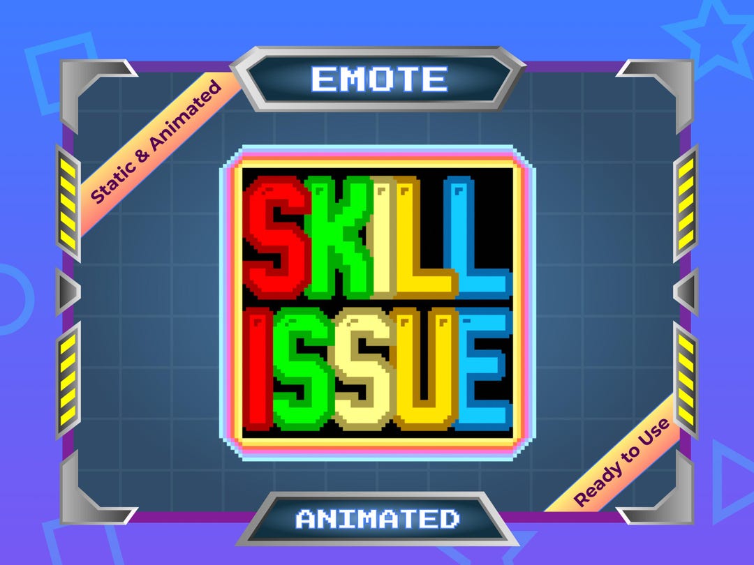 Skill Issue Pixel Animated Emote for Twitch and Discord - Etsy