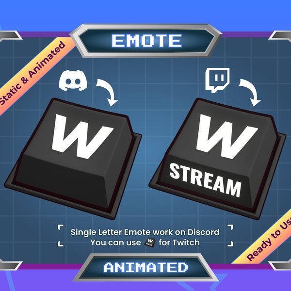 W Animated Twitch Emotes - Etsy UK