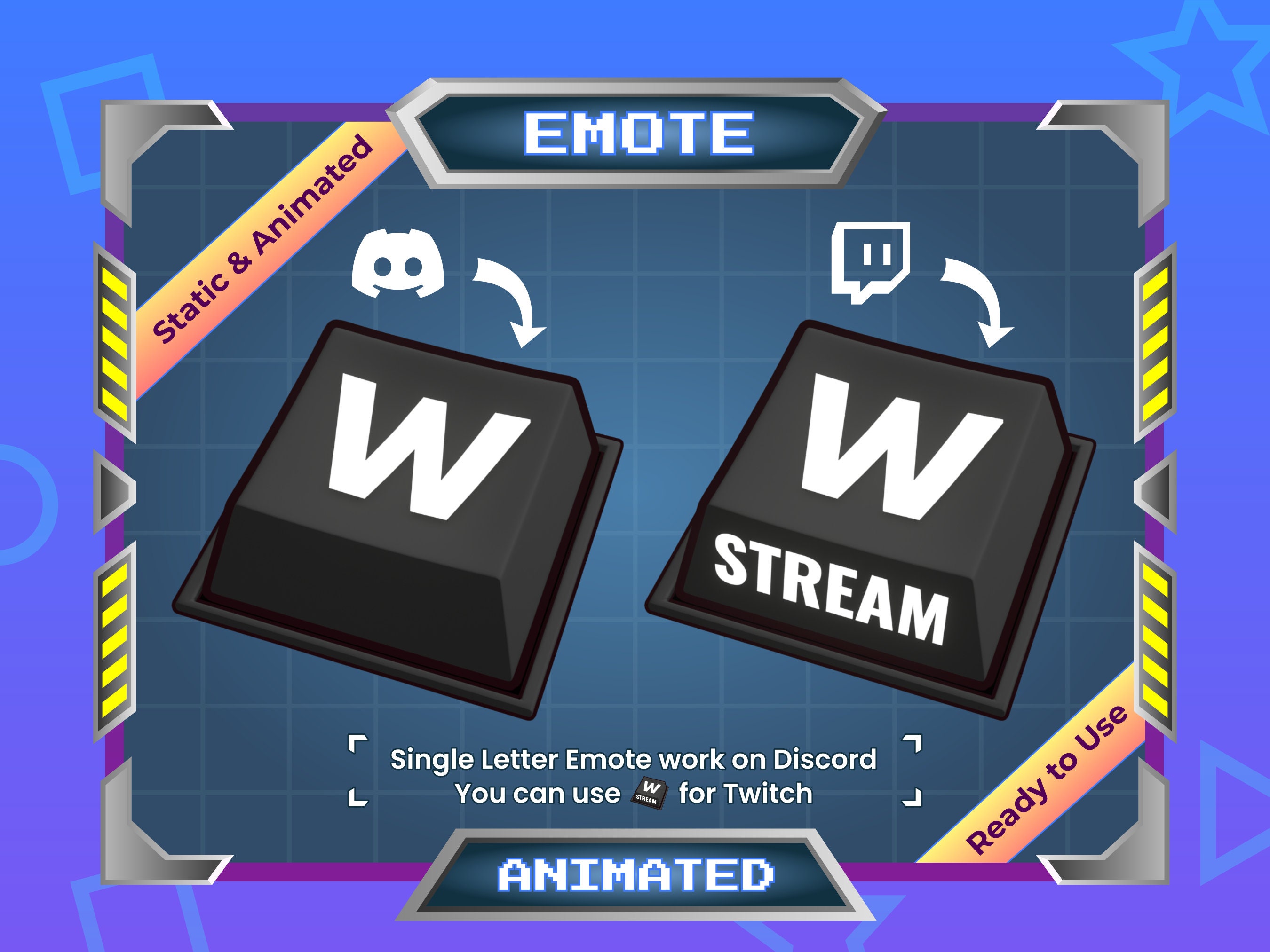 W Button Animated Emote for Discord Streamer (digital File) - Etsy