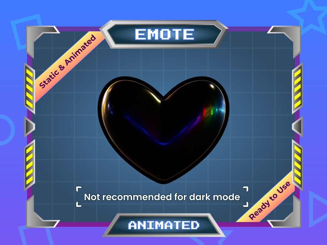 Black Heart Spinning Animated Emote for Twitch/discord (digital File ...