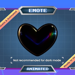 Black Heart Spinning Animated Emote for Twitch/discord (digital File ...