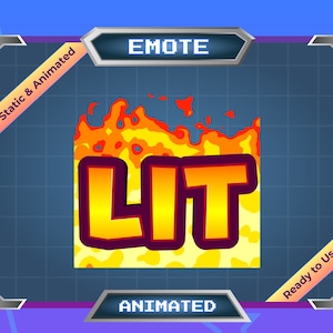 Lit - Fire - Animated Emote - Static Emote - Twitch Emote - Discord ...