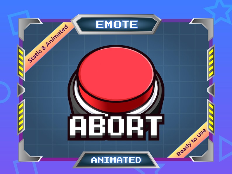 Abort Button Animated Emote for Twitch & Discord (digital File) - Etsy