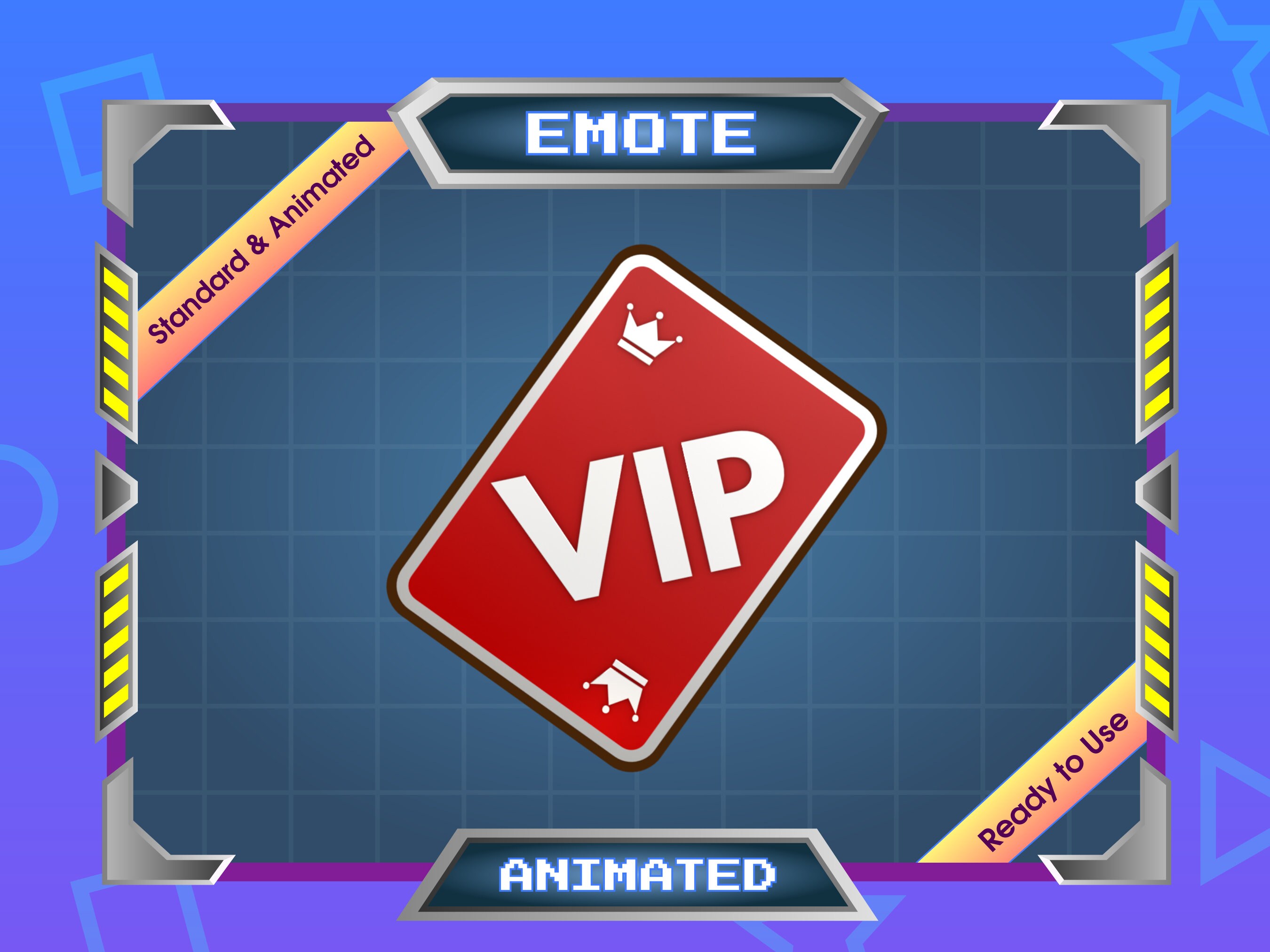 Emote for Streamer Standard and Animated Animated Emote VIP Card - Etsy