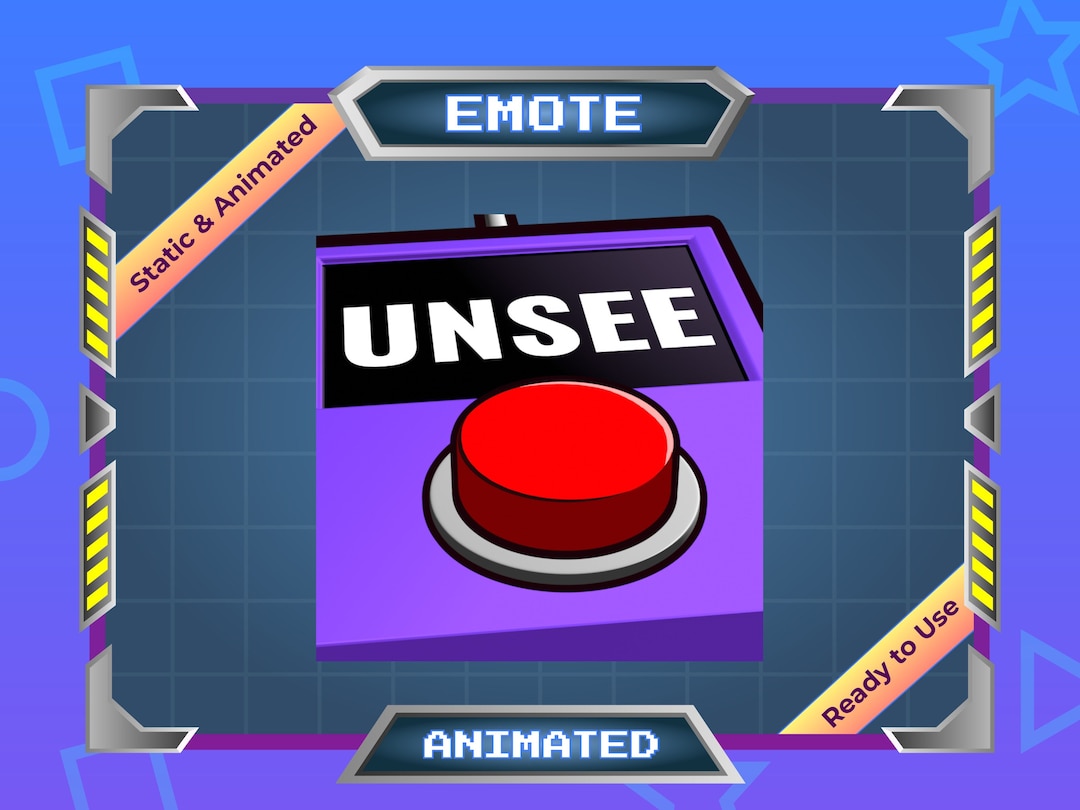 Unsee Button Animated Emote for Twitch/discord (digital File) - Etsy