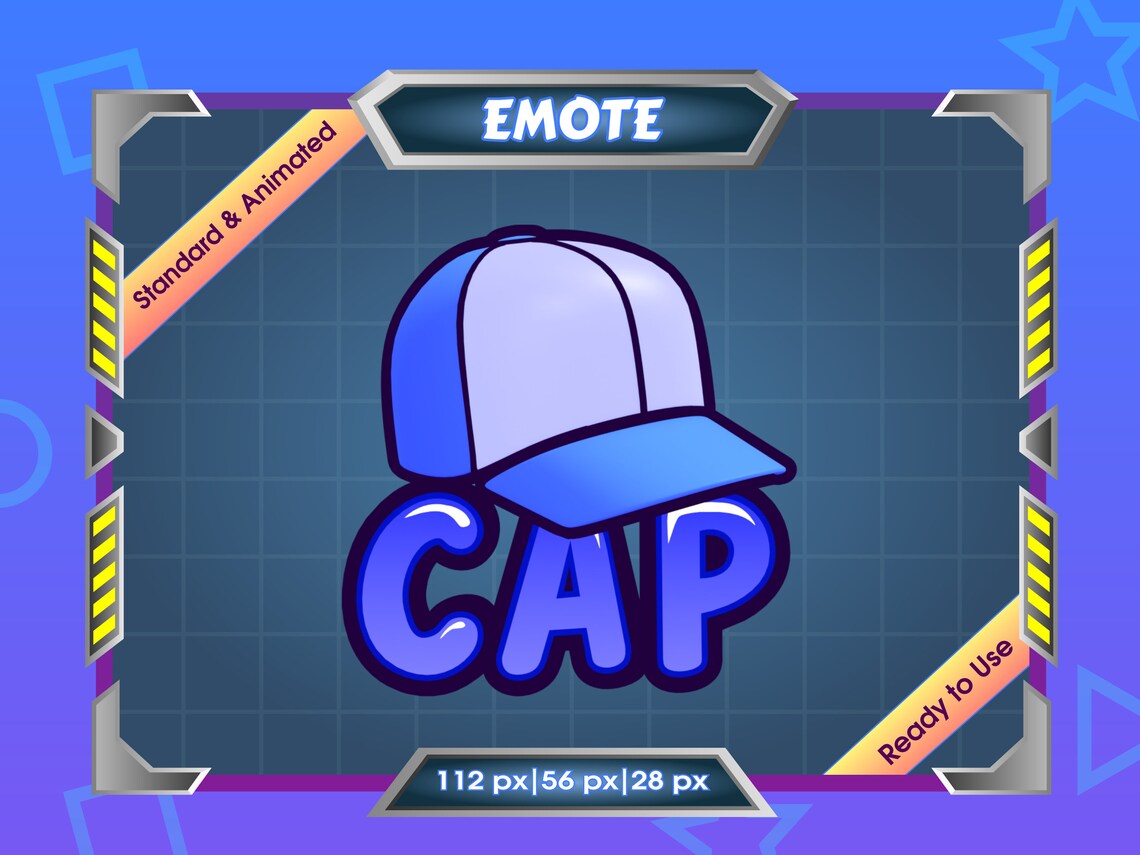 Animated Emote for Streamer - Twitch Emote - Discord Emote - CAP Hat - Etsy