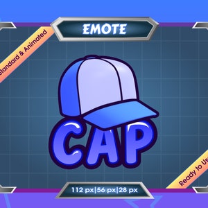 Animated Emote for Streamer - Twitch Emote - Discord Emote - CAP Hat - Etsy