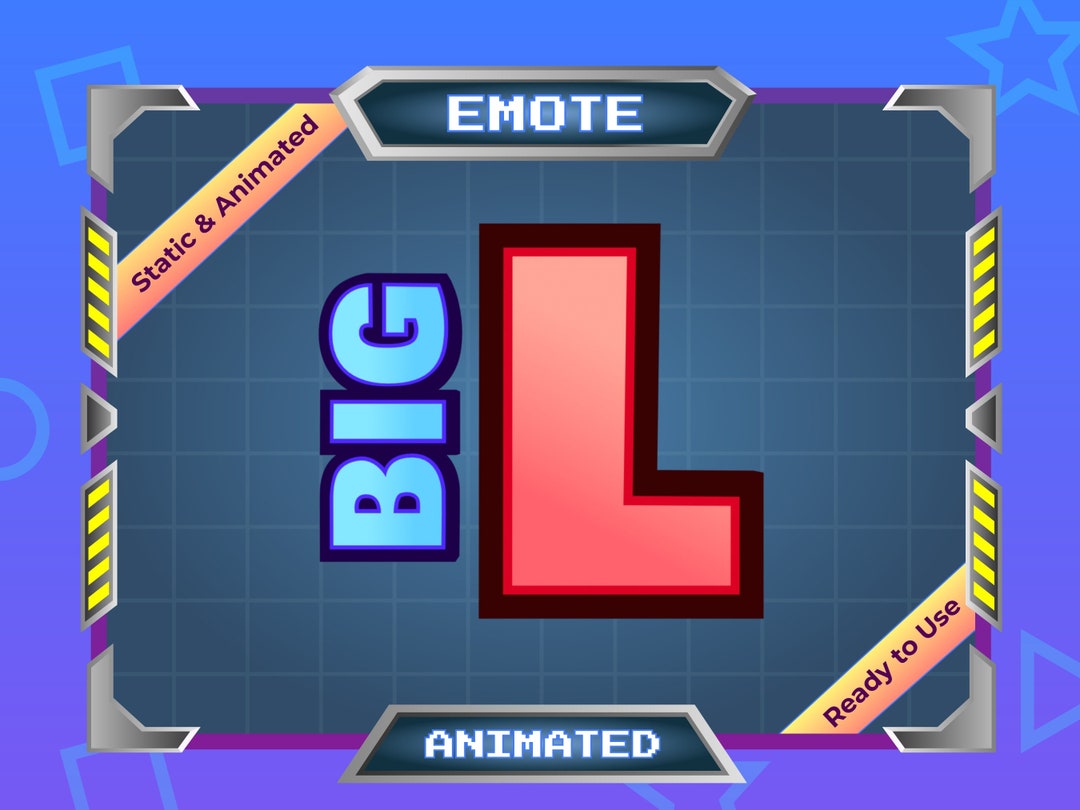 Big L - Animated Emote - Static Emote - Twitch Emote - Discord Emote - Etsy
