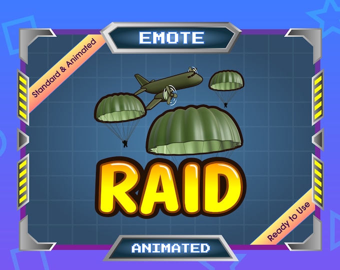 ANIMATED STATIC EMOTE Raid, Animated Raid Emote, Electric Raid Emote ...