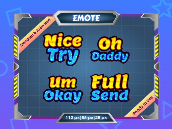 4x Emote for Streamer Animated Emote Static Emote Twitch - Etsy