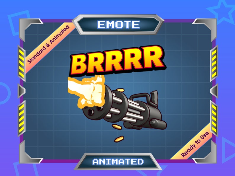 BRRRR Gatling Gun Animated Emote for Twitch/discord (digital Download ...