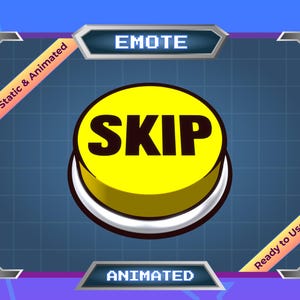 Skip Button - Animated Emote - Twitch Emote - Discord Emote - Kick Emote - Etsy