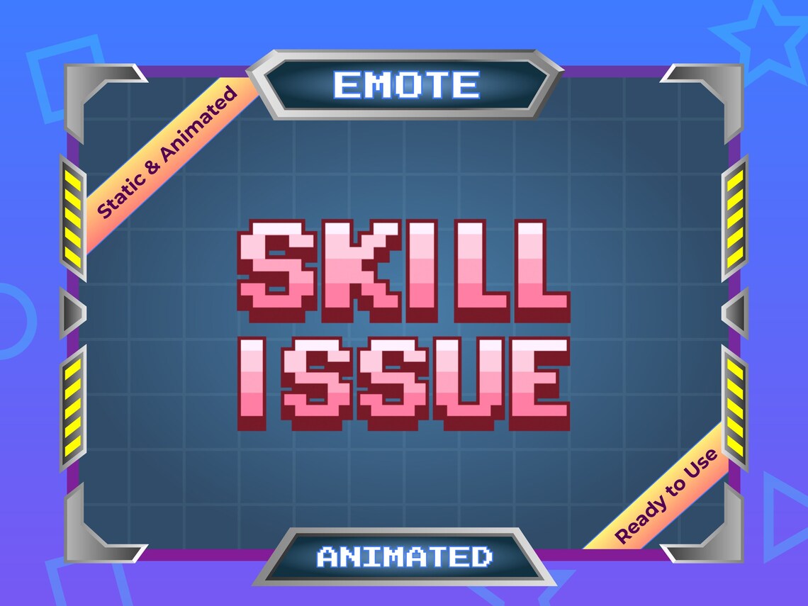 Skill Issue Pixel Pink Animated Emote for Twitch/discord (digital File ...