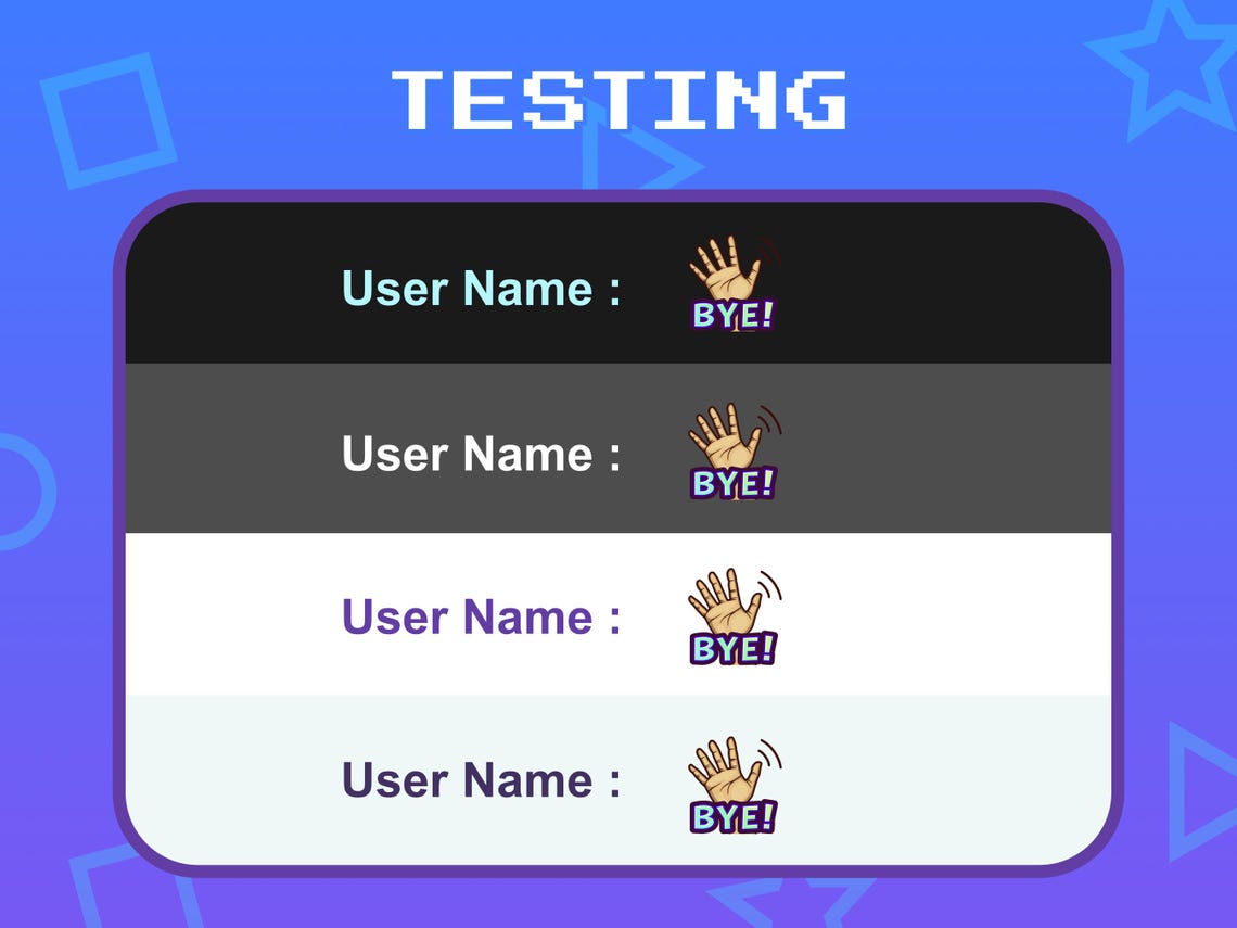 Waving Hand Animated Emote - Bye - Twitch - Discord - Etsy