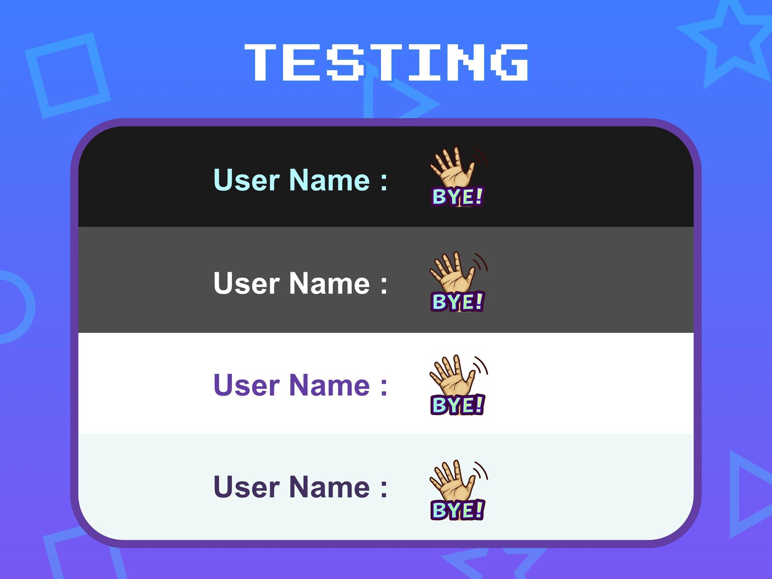 Waving Hand Animated Emote - Bye - Twitch - Discord - Etsy