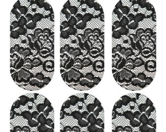 Lace Nail Decals - Etsy