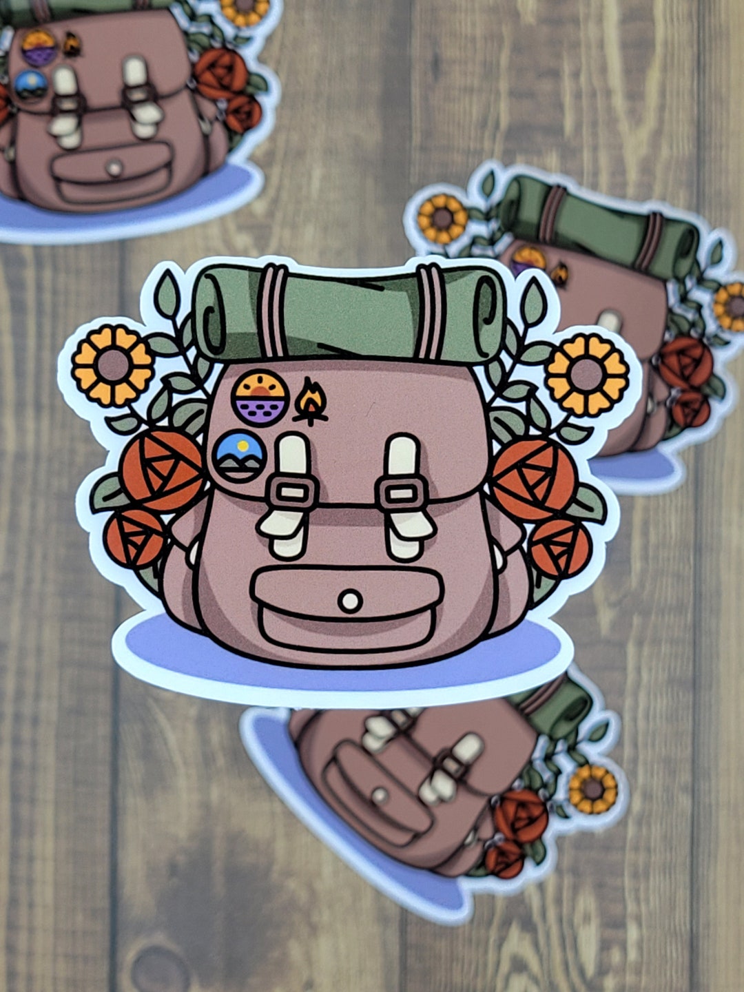 Backpack, Hiking Bag Sticker - Etsy