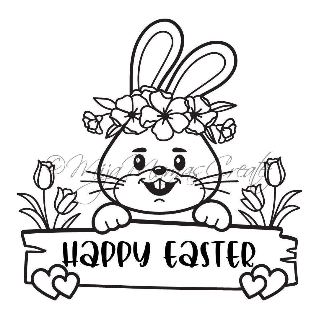 Happy Easter Bunny, SVG - Etsy