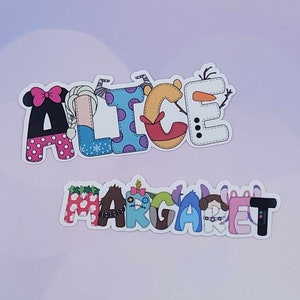Personalized Character Name Sticker, Custom Stickers - Etsy