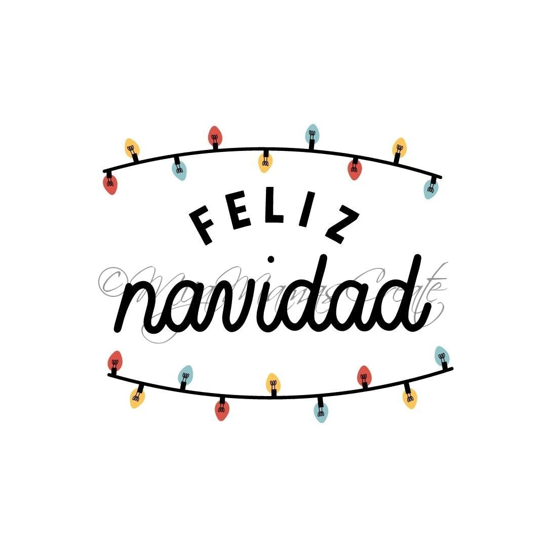Feliz Navidad Lights SVG - Etsy