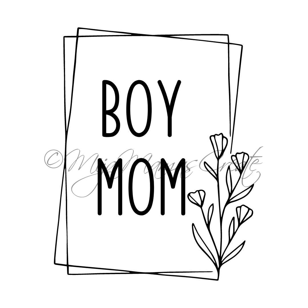 Boy Mom SVG - Etsy
