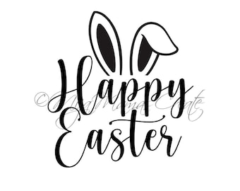 Happy Bunny Ears Svg, Png, Jpg, Pdf, Easter, Easter Bunny, Bunny ...